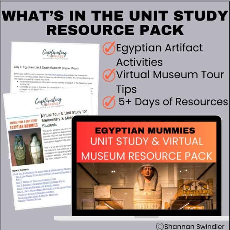 Egyptian Mummies Virtual Tour & Unit Study