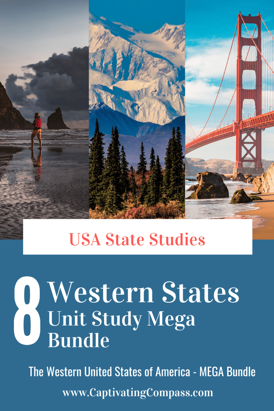 USA State Study Pack - The West Bundle | Captivating Compass