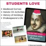 Christmas in Shakespeare's Medieval England | Holiday Unit Study ...