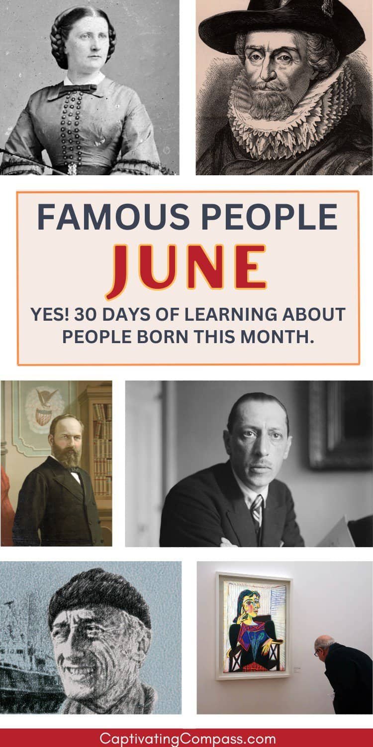 Let's Study Famous Folks - June Calendar