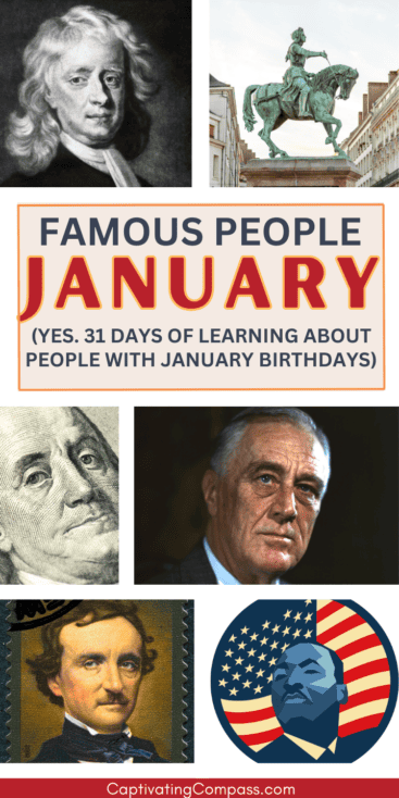 Let's Study Famous Folks - January Calendar of Famous People