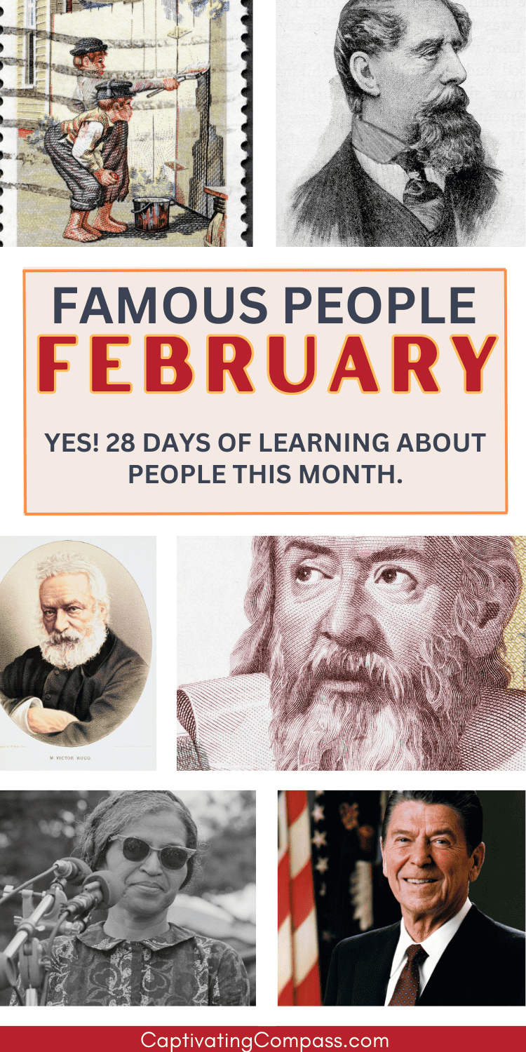 Let's Study Famous Folks - February Calendar Of Famous People
