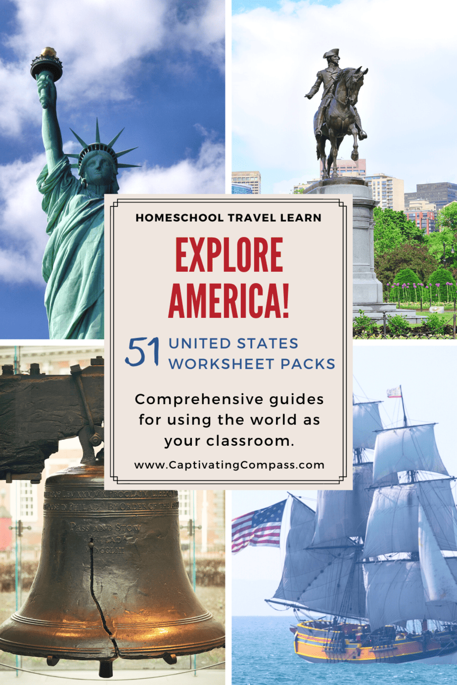 51 United States Worksheet Packs for Kids & Teens