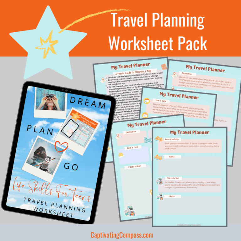 Travel Planning Worksheets | Captivating Compass